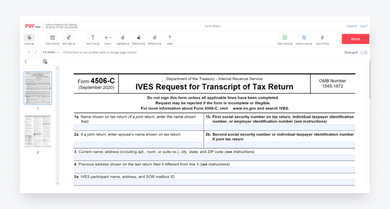 What Is Form 4506-C? Brief Description and Tips - Business Partner Magazine
